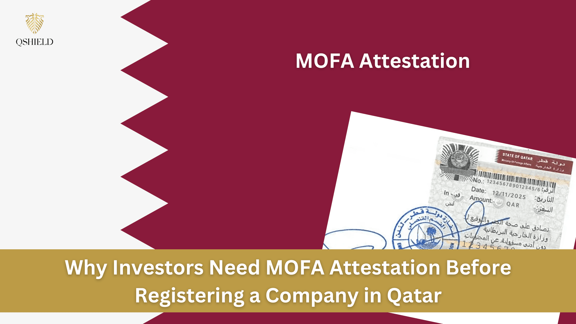 Why MOFA Attestation in Qatar Is Essential for Investors